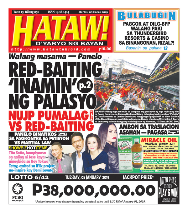 Red-baiting ‘inamin’ ng Palasyo (Walang masama — Panelo) | HATAW! D ...