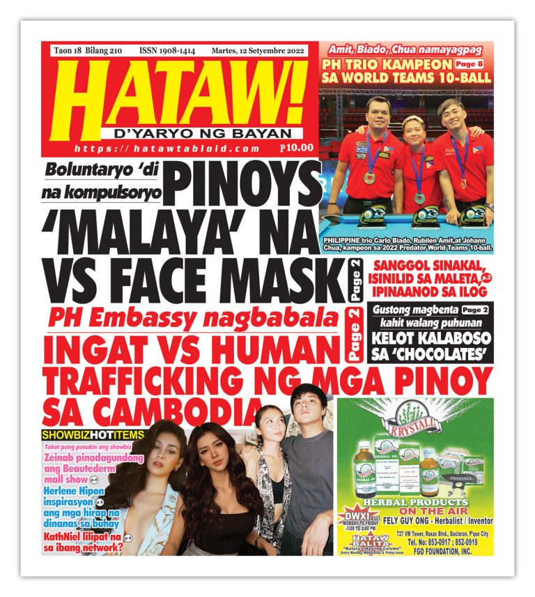 Boluntaryo ‘di na kompulsoryo PINOYS ‘MALAYA’ NA VS FACE MASK | HATAW! D'yaryo ng Bayan