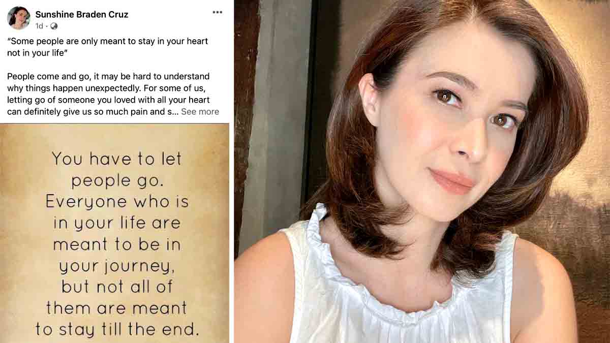 Sunshine may mahiwagang post ukol sa letting go | HATAW! D'yaryo ng Bayan
