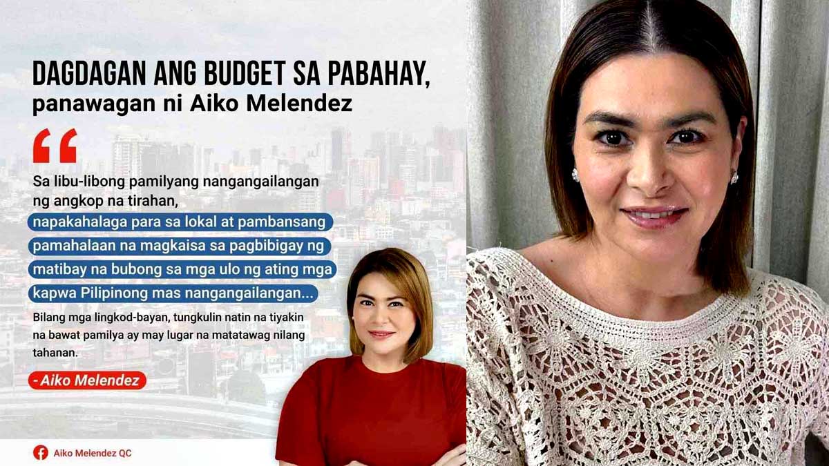 Konsi Aiko nanawagan sa mga mambabatas dagdag na budget sa pabahay ...