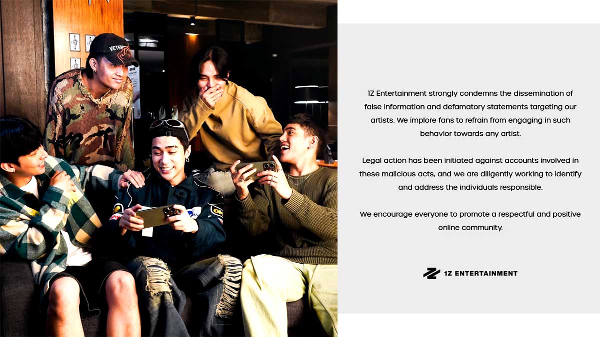 1Z Entertainment kinondina nagpapakalat ng fake info at mapanirang-puri ...