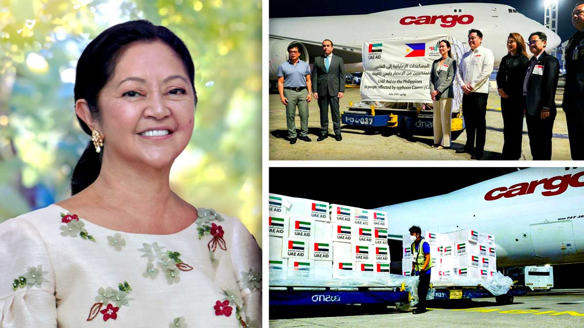 FL Liza Marcos, nagpasalamat sa donasyon ng UAE para sa mga biktima ng bagyong Carina | HATAW! D ...