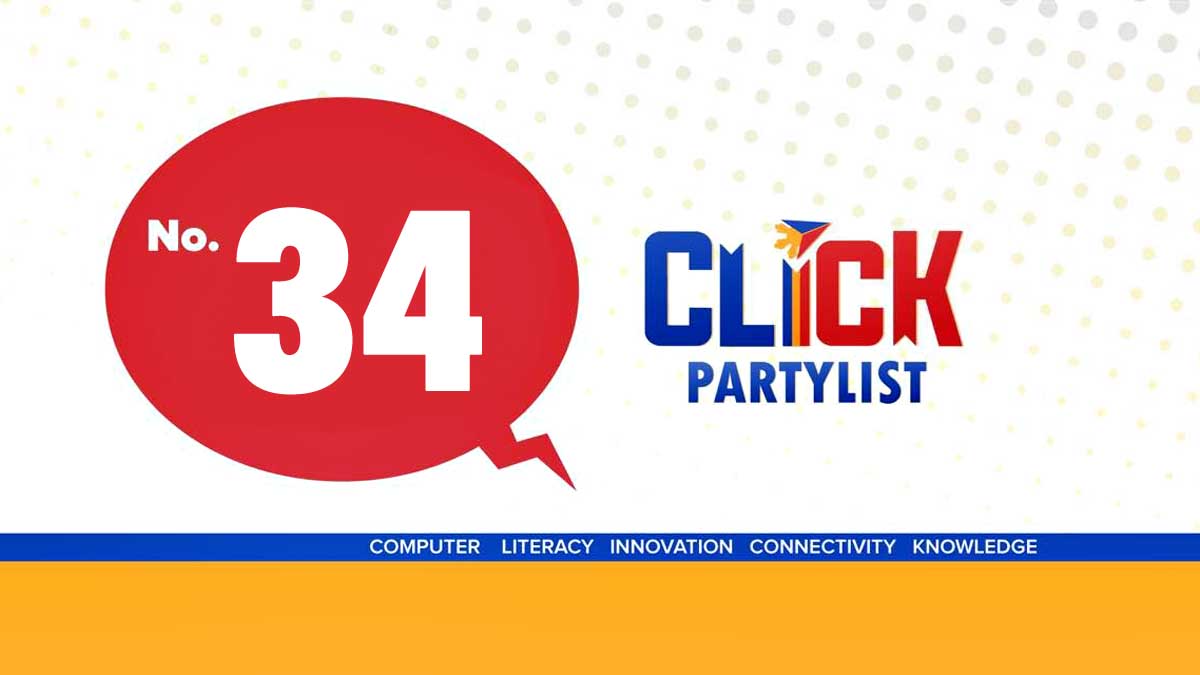 CLICK Partylist, #34 sa balota sa May 2025 elections | HATAW! D'yaryo ...