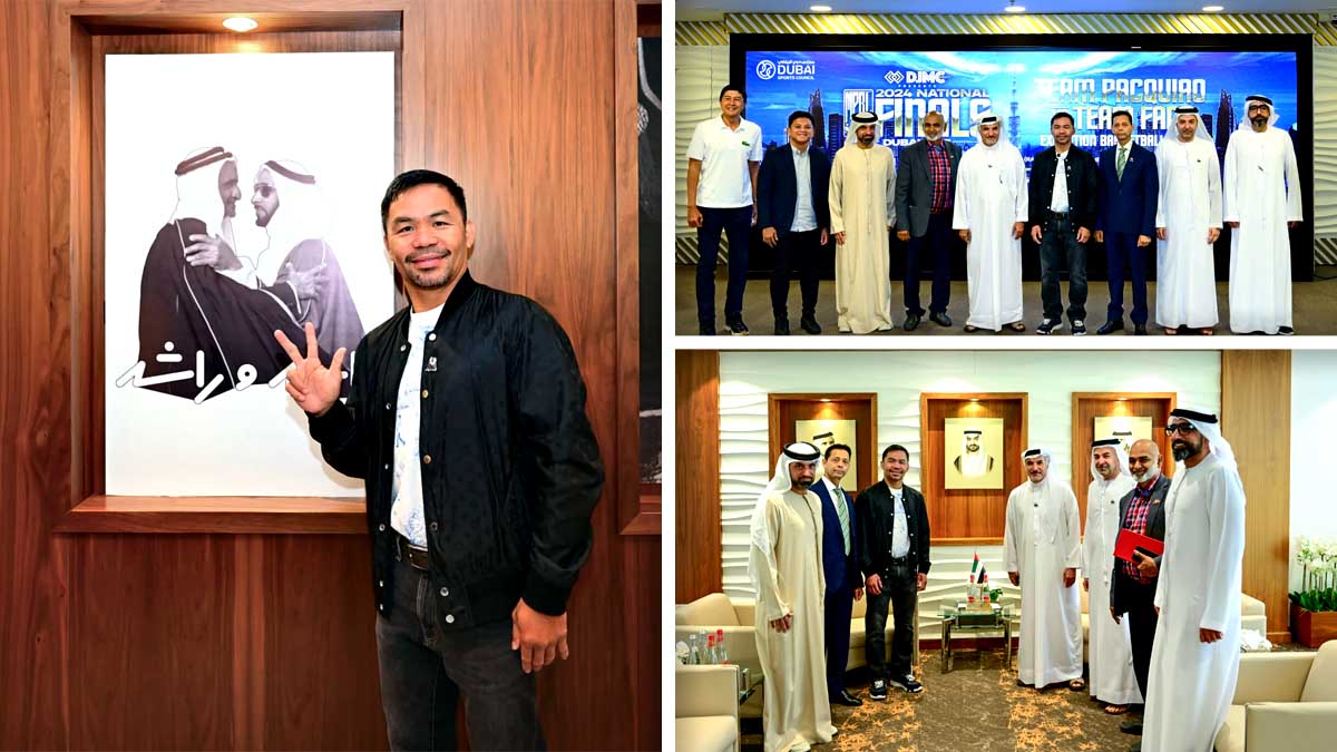 Sa kolaborasyon ng PH at UAE Pambansang Kamao Manny Pacquiao, Dubai Sports Council nagpulong ...
