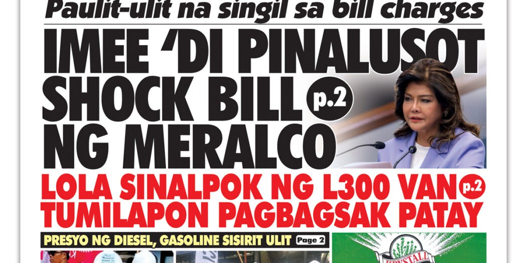 Paulit-ulit na singil sa bill charges IMEE ‘DI PINALUSOT SHOCK BILL NG ...