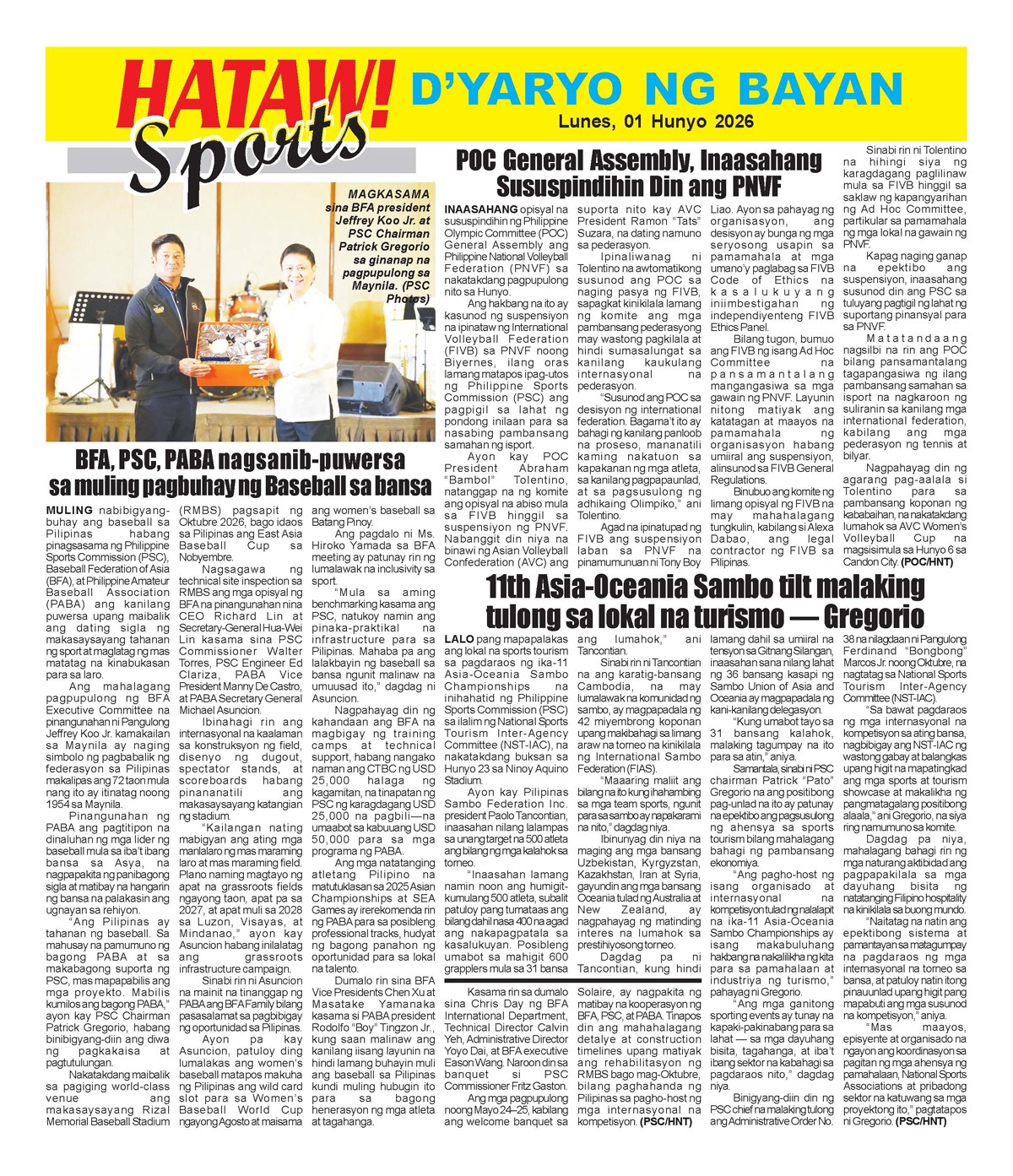 HATAW! D'yaryo ng Bayan (01 June 2026) | HATAW! D'yaryo ng Bayan